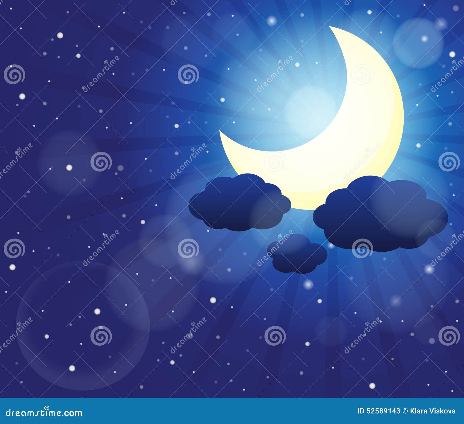 Image 3 De Thème De Ciel Nocturne Illustration De Vecteur Image 52589143