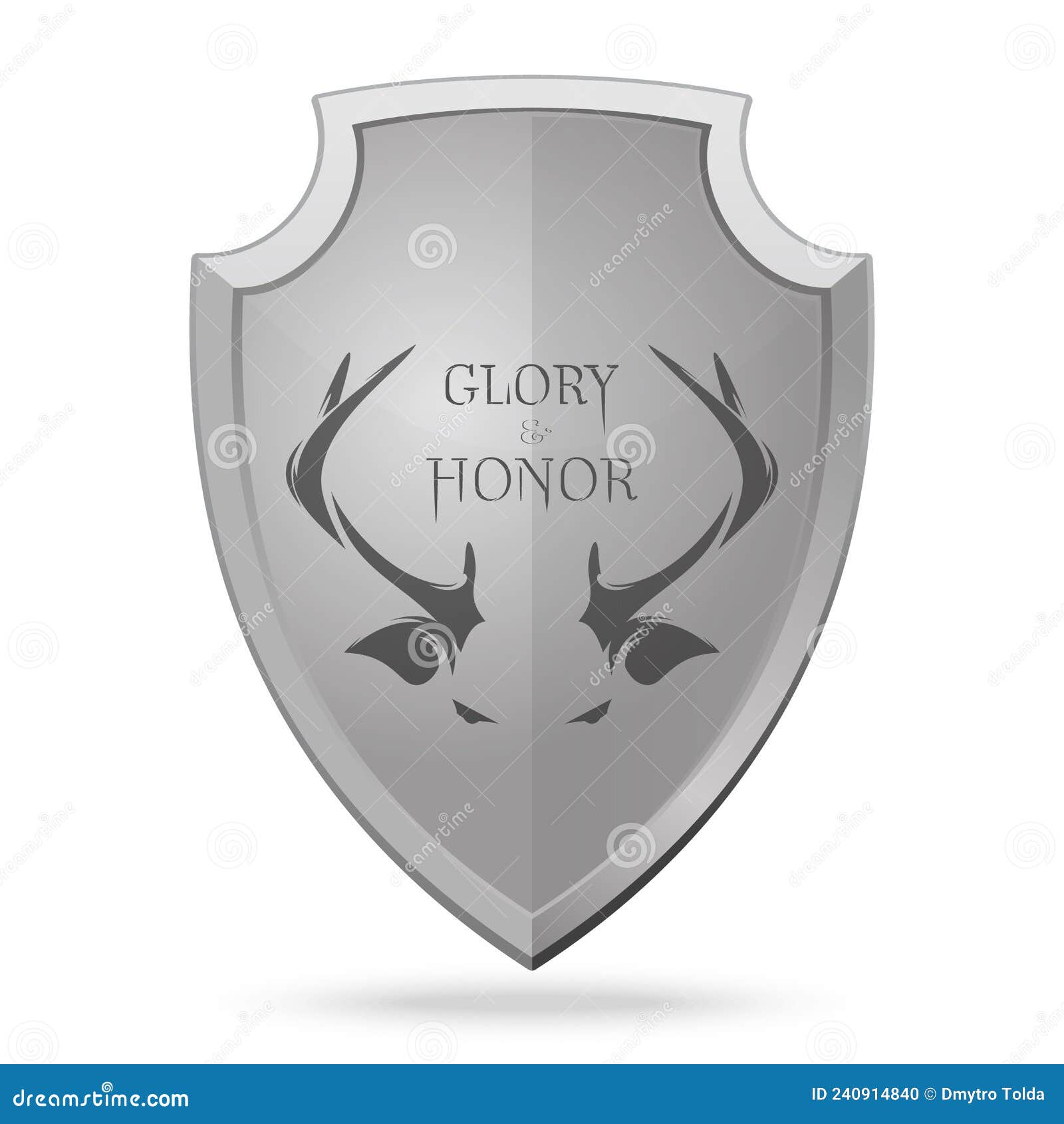 Image of a Deer Head on a Shield Stock Vector - Illustration of ensign ...