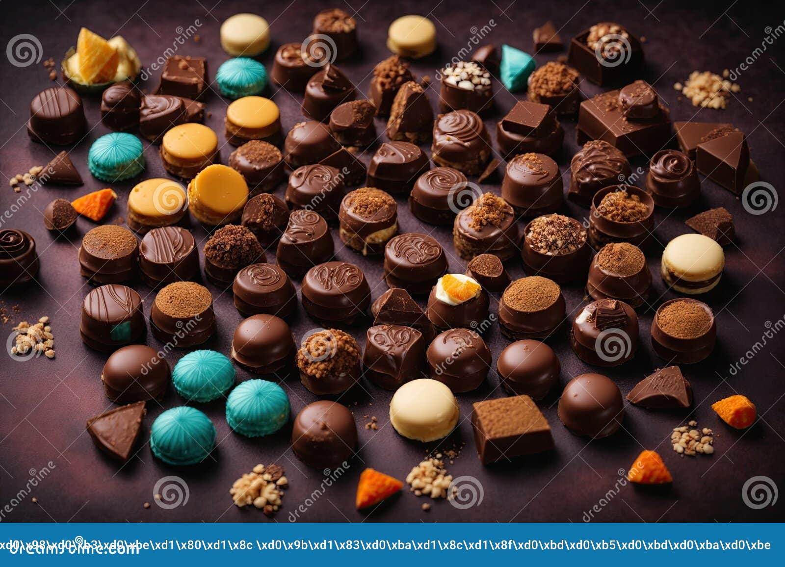 Image of Delicious Chocolates of Different Shapes. Ai Generative Stock ...