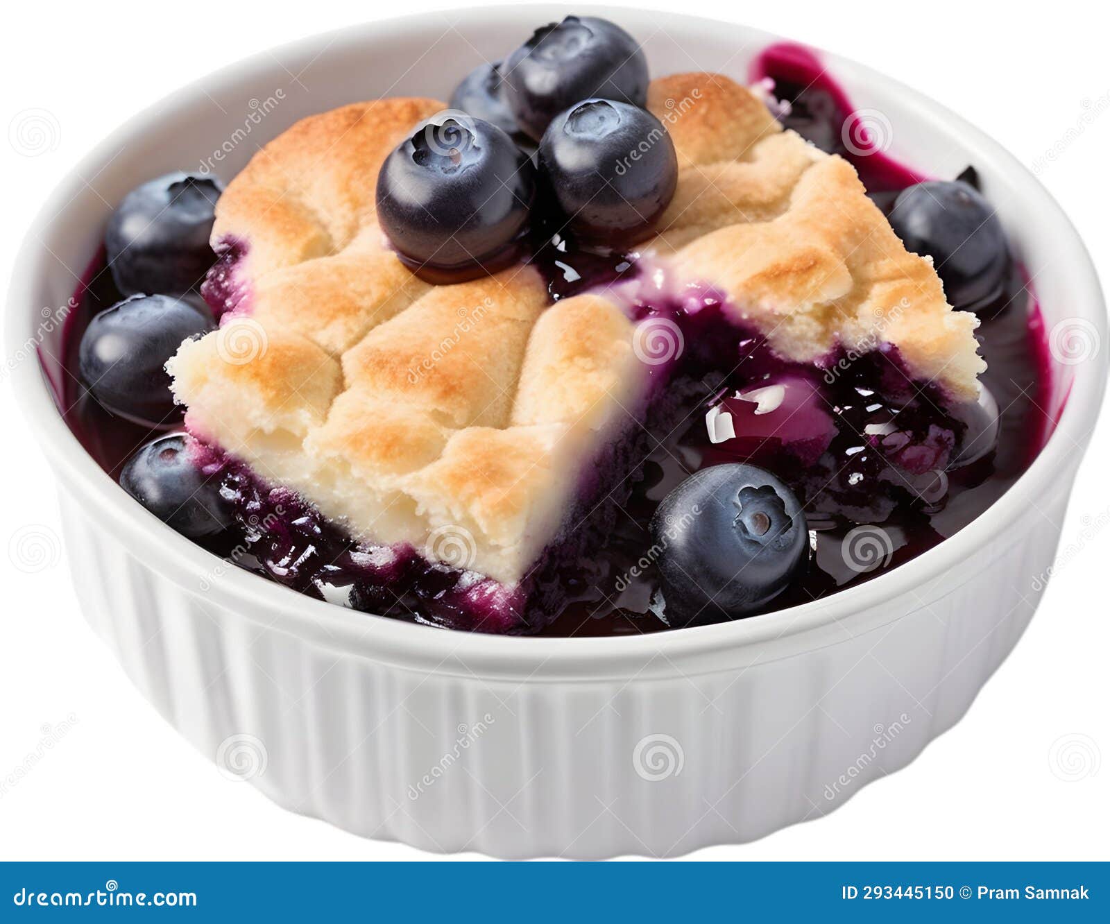 Image of Delicious-looking Blueberry Cobbler. AI-Generated. Stock Photo ...