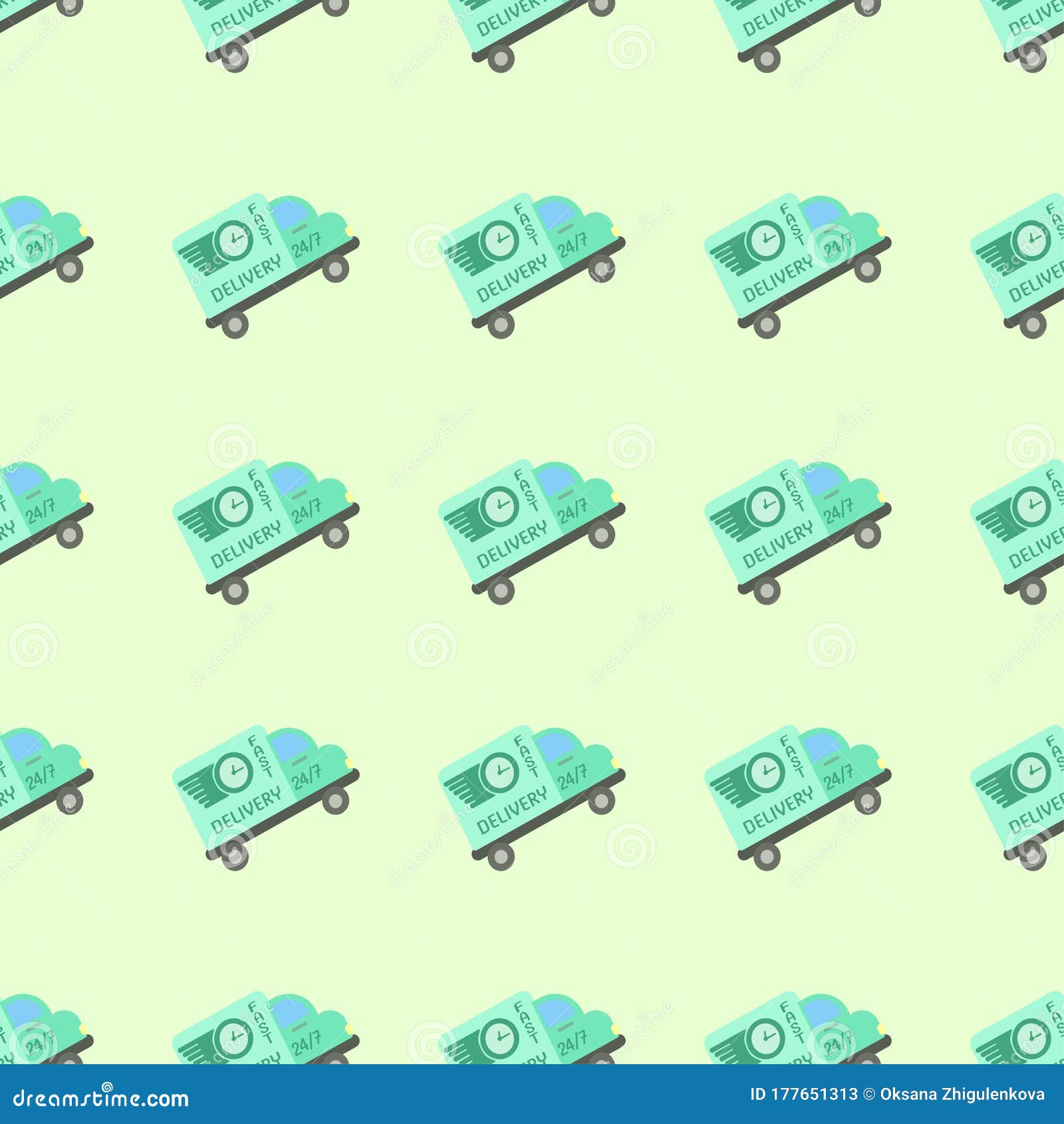 Seamless Pattern Machines Courier Delivery Service. Stock Vector ...