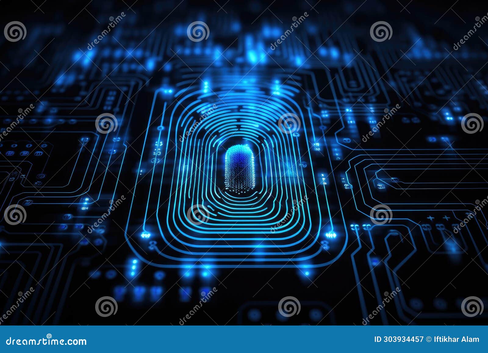An Image Depicting a Computer Circuit with a Tunnel in Its Center ...
