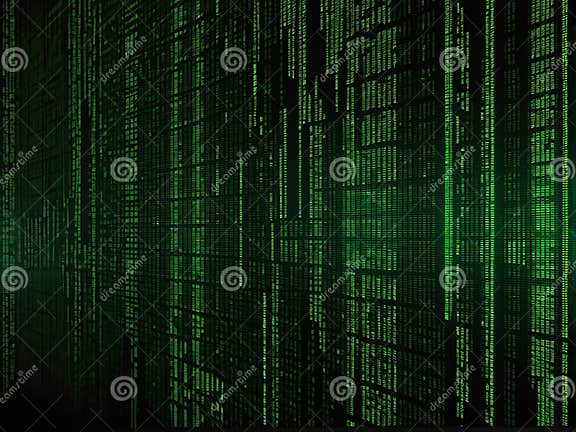 Digital Numeric Matrix with Cascading Numbers for Futuristic Website ...