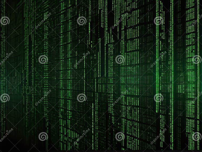 Digital Numeric Matrix with Cascading Numbers for Futuristic Website ...