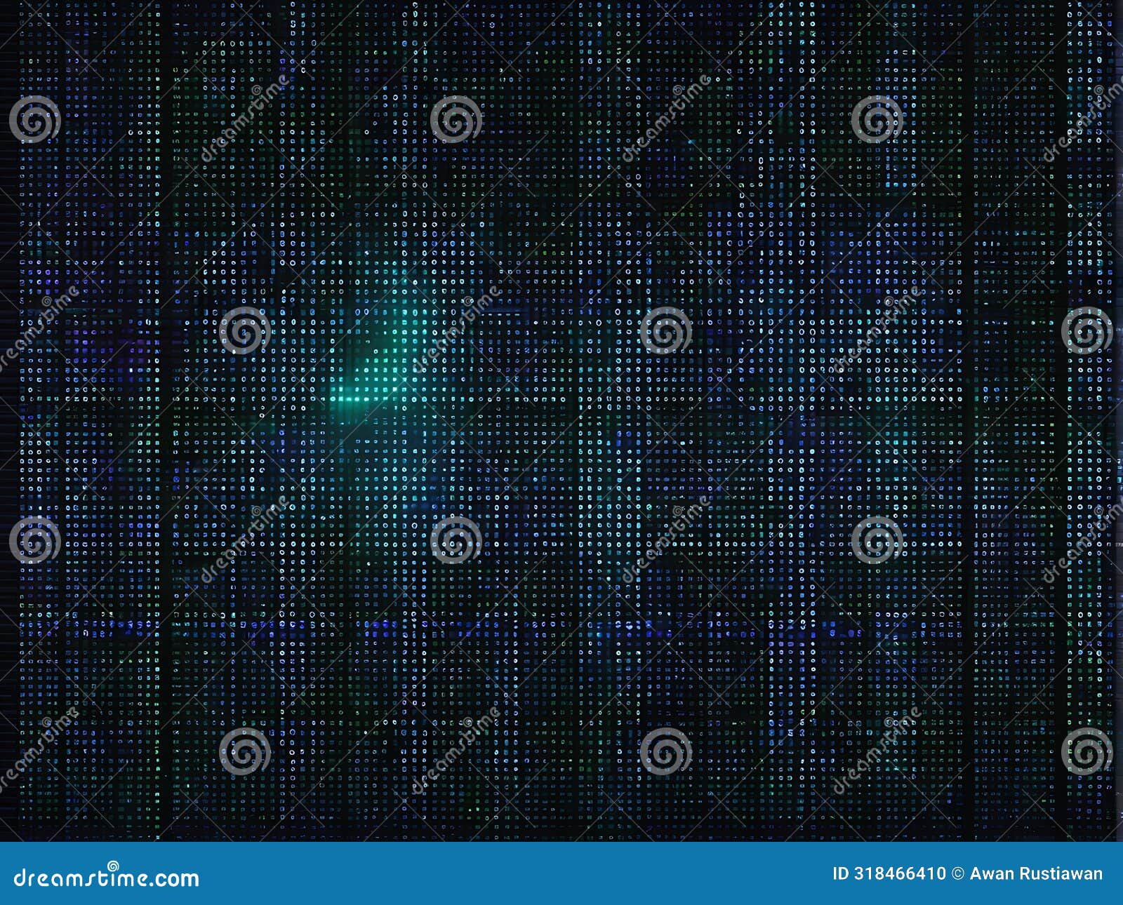 Digital Numeric Matrix with Cascading Numbers for Futuristic Website ...