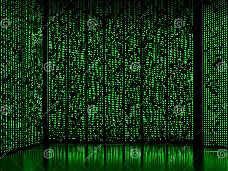 Digital Numeric Matrix with Cascading Numbers for Futuristic Website ...