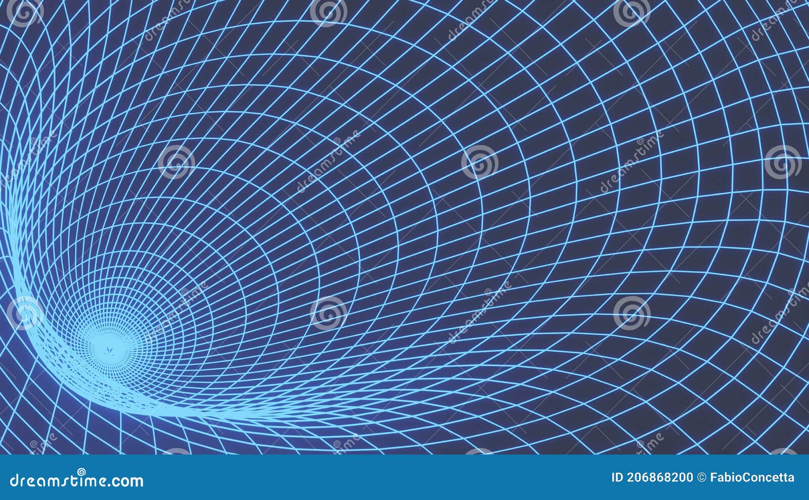 Abstract Background Wormhole Vortex Grid Glow Effect Stock Illustration ...