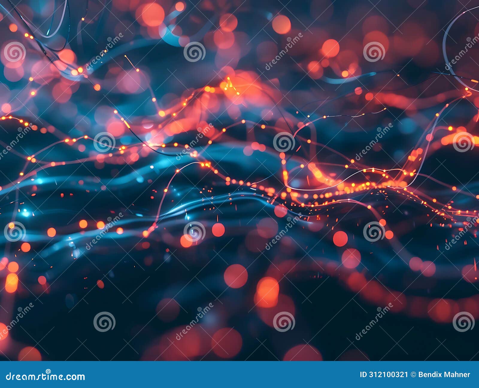 Abstract Neural Network Branching Out Connection Technology Background ...