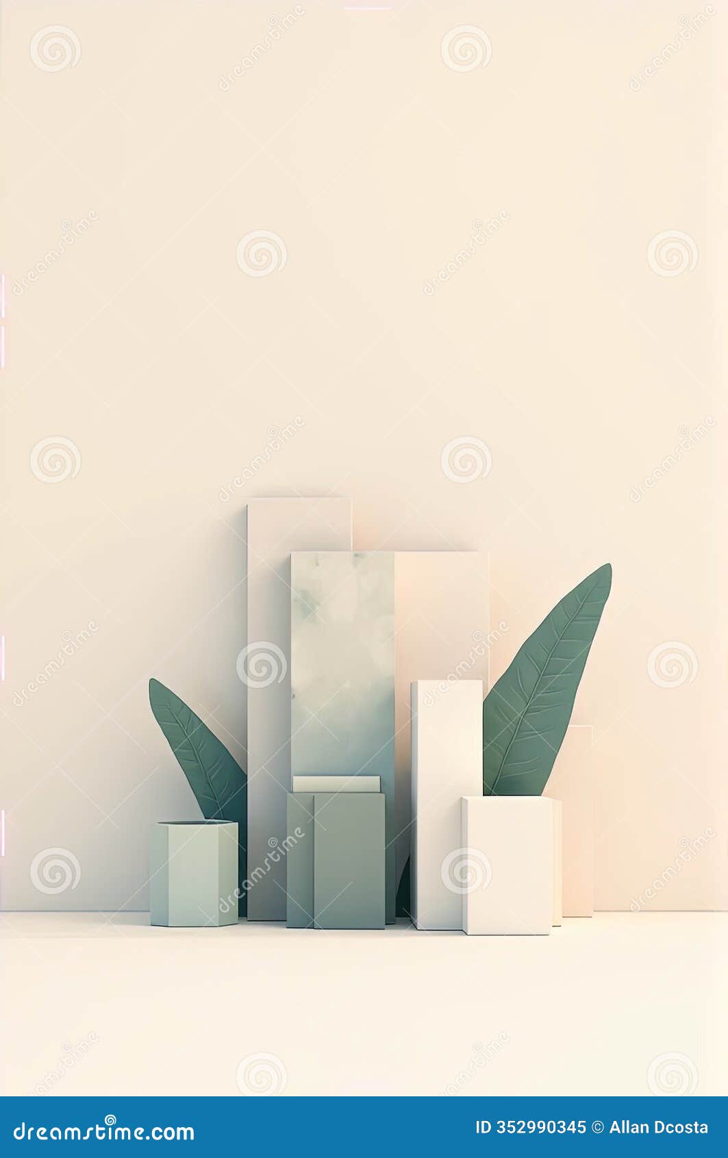 Minimalist Geometric Stage Design Decorative Setup Ideal for Staging ...
