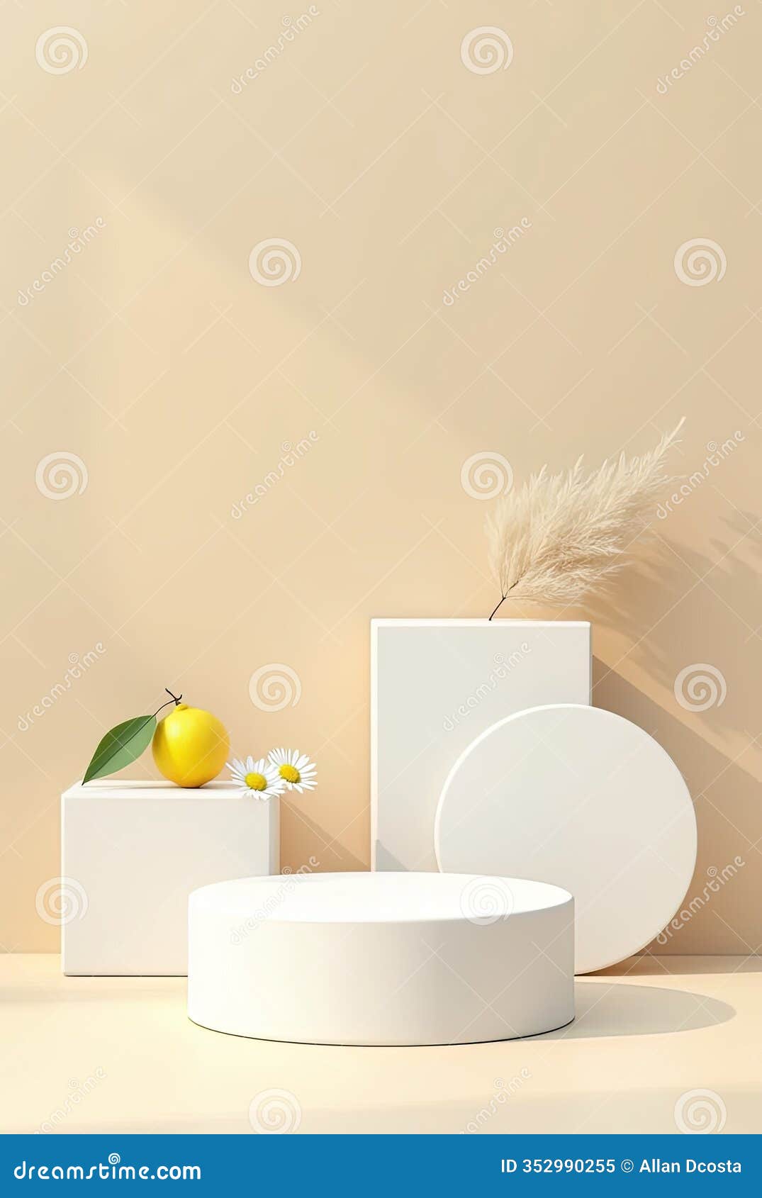 Minimalist Geometric Stage Design Decorative Setup Ideal for Staging ...