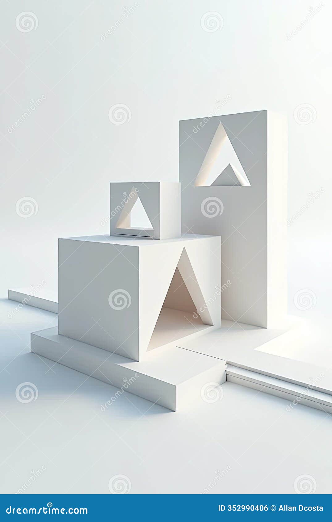 Minimalist Geometric Stage Design Decorative Setup Ideal for Staging ...