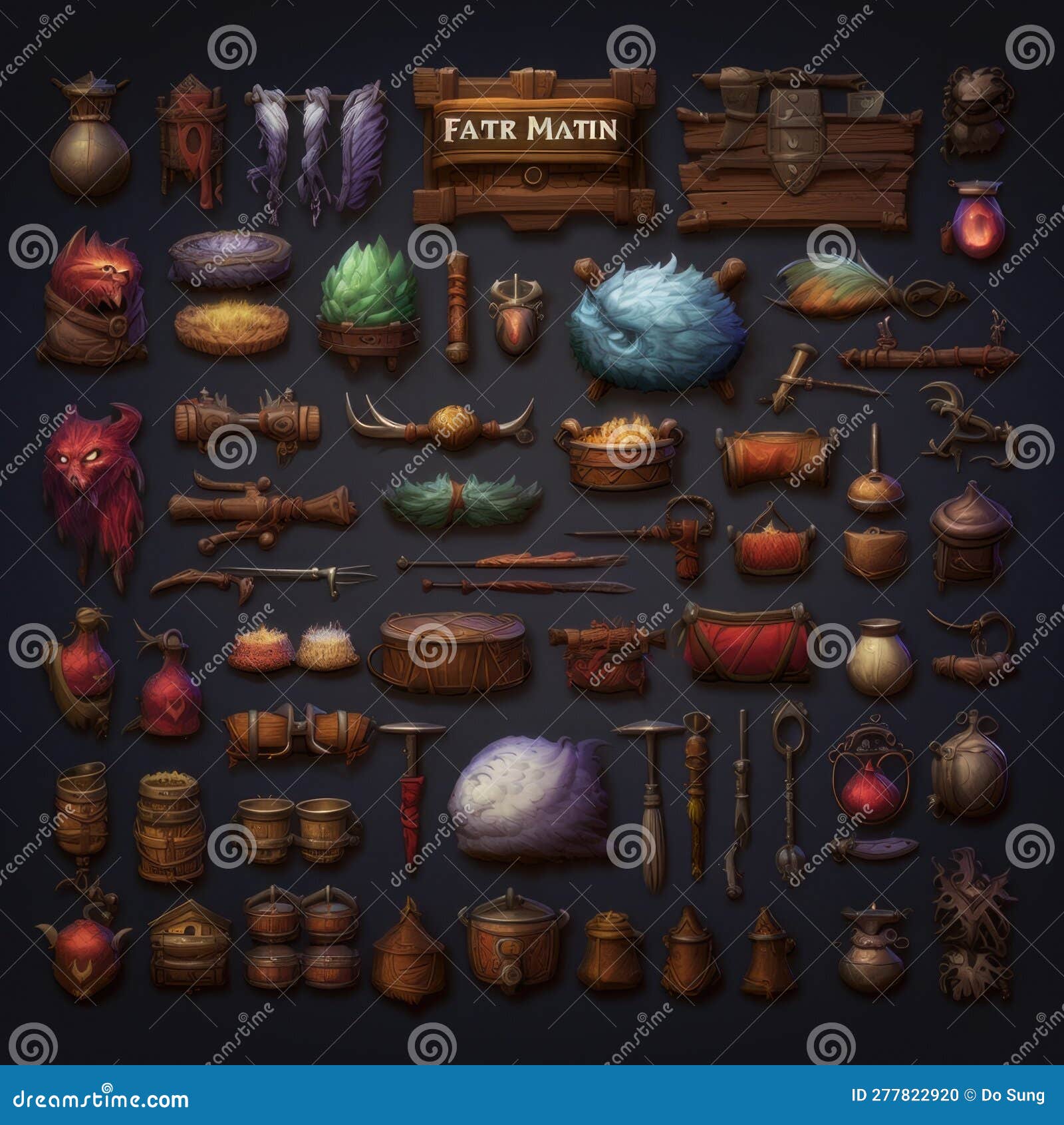 Item game 2d stock illustration. Illustration of adventure - 277822920