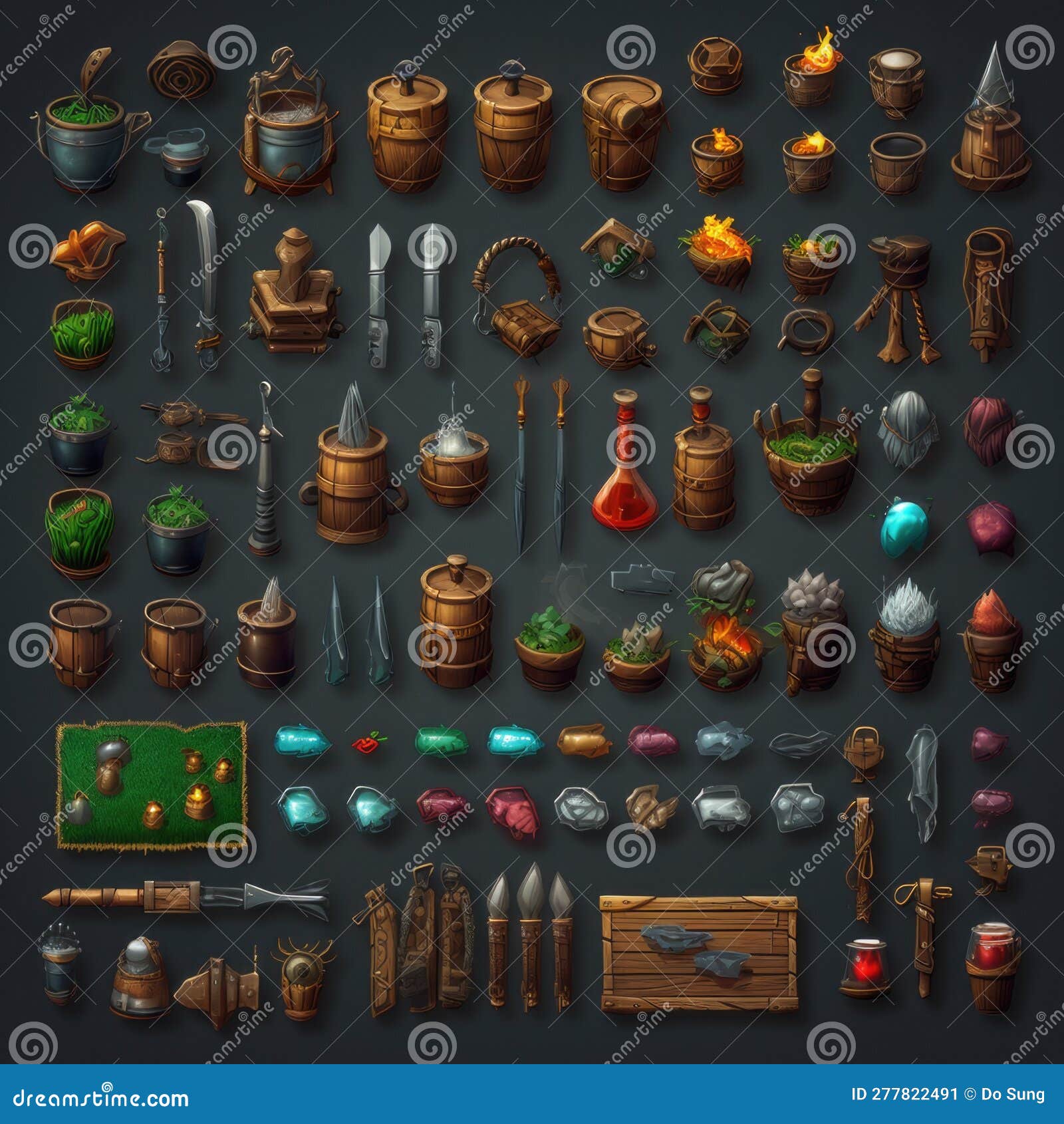 Item game 2d stock illustration. Illustration of leisure - 277822491