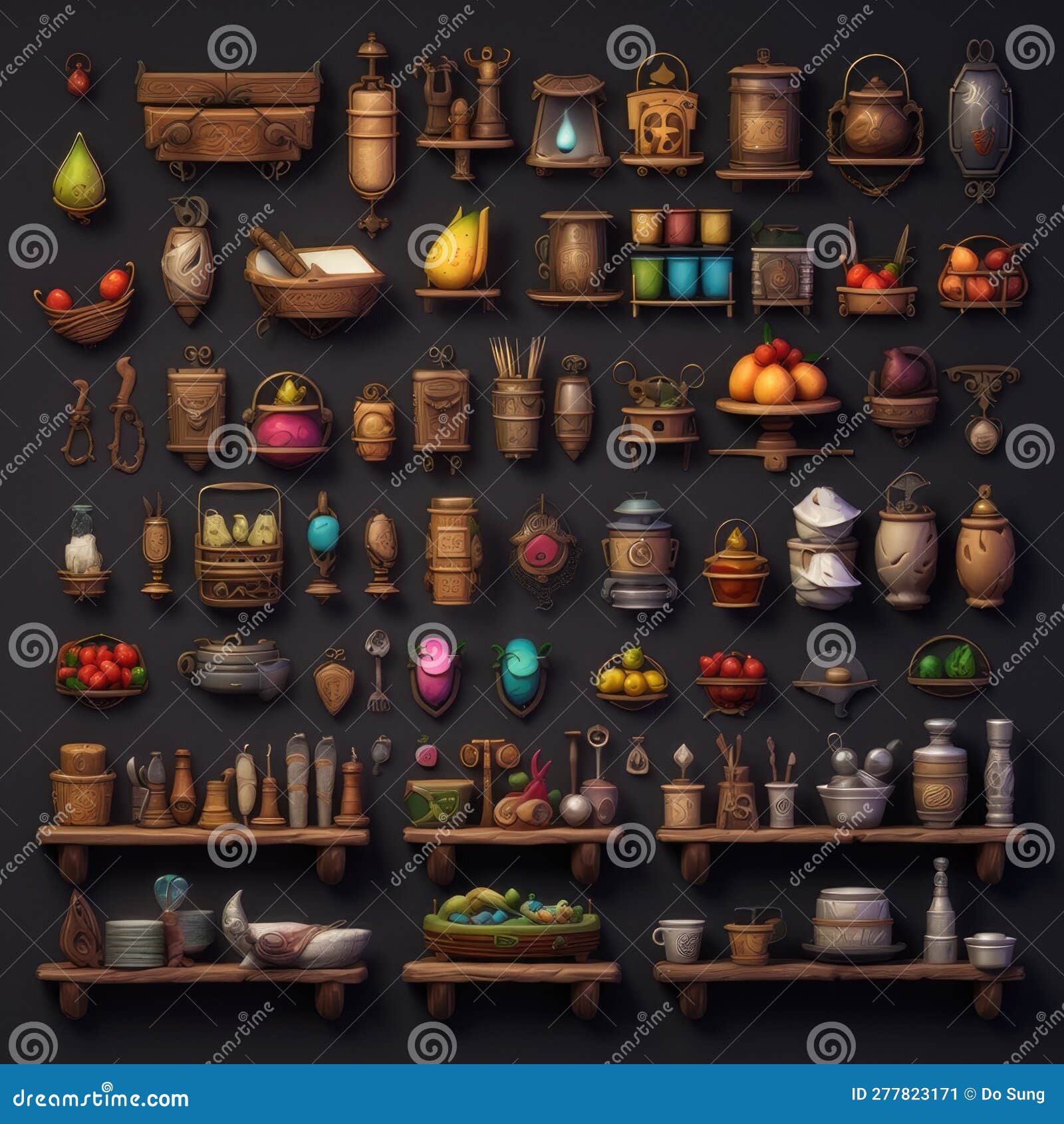 Item game 2d stock illustration. Illustration of coins - 277823171