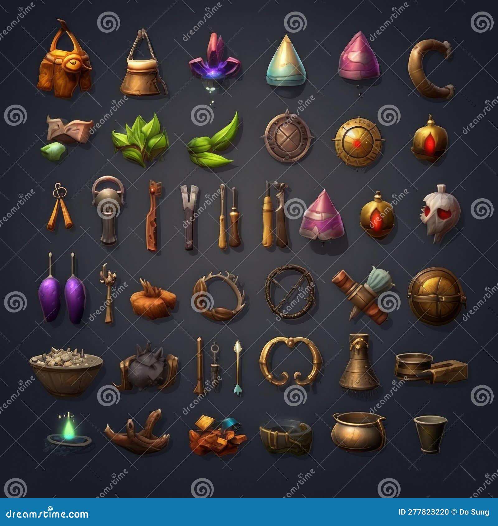 Item game 2d stock illustration. Illustration of gaming - 277823220