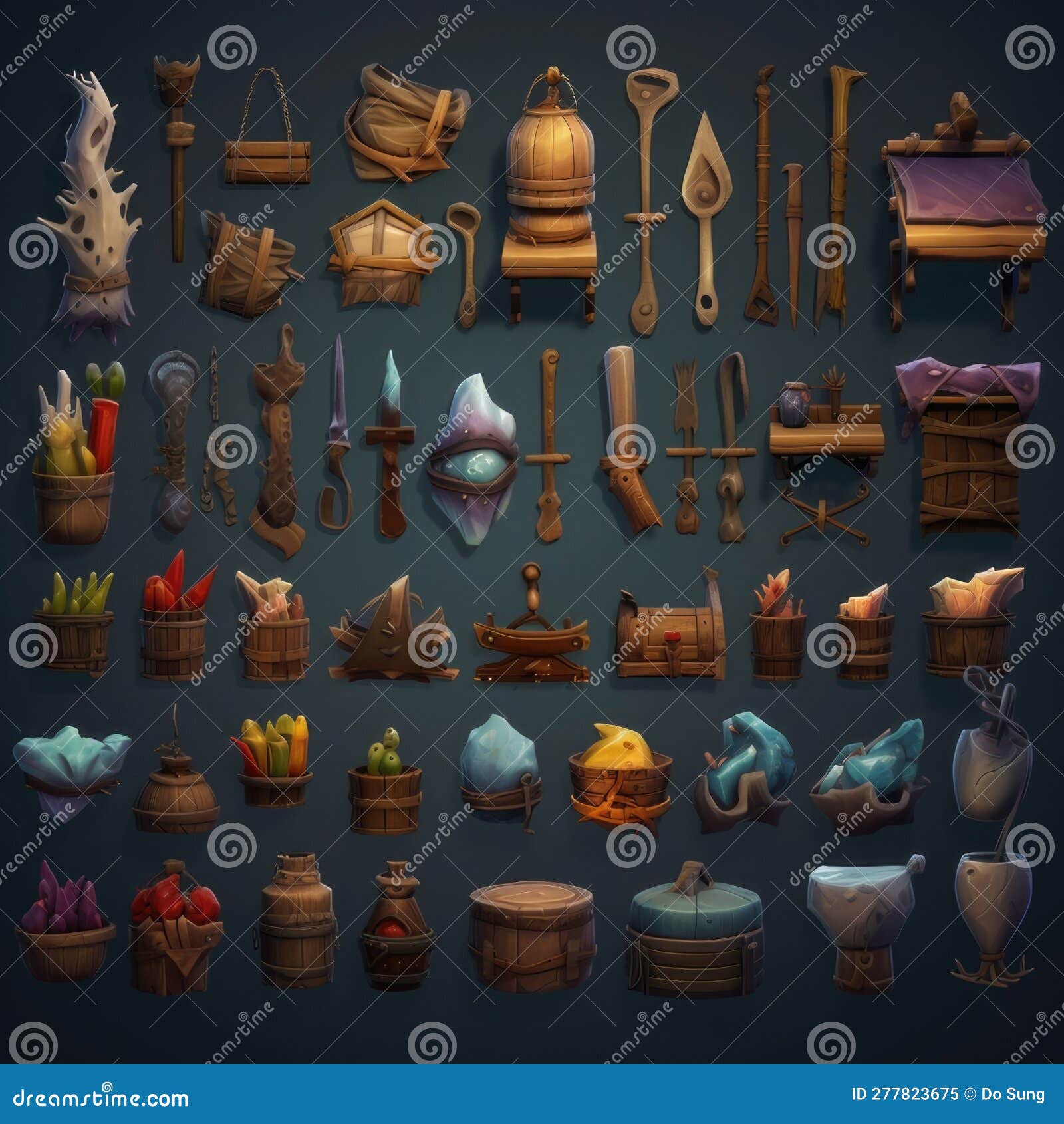 Item game 2d stock illustration. Illustration of excitement - 277823675