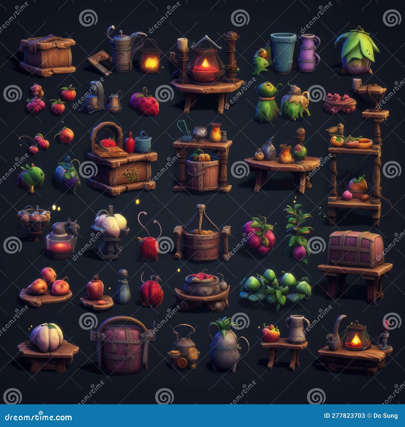 Item game 2d stock illustration. Illustration of imagination - 277823703