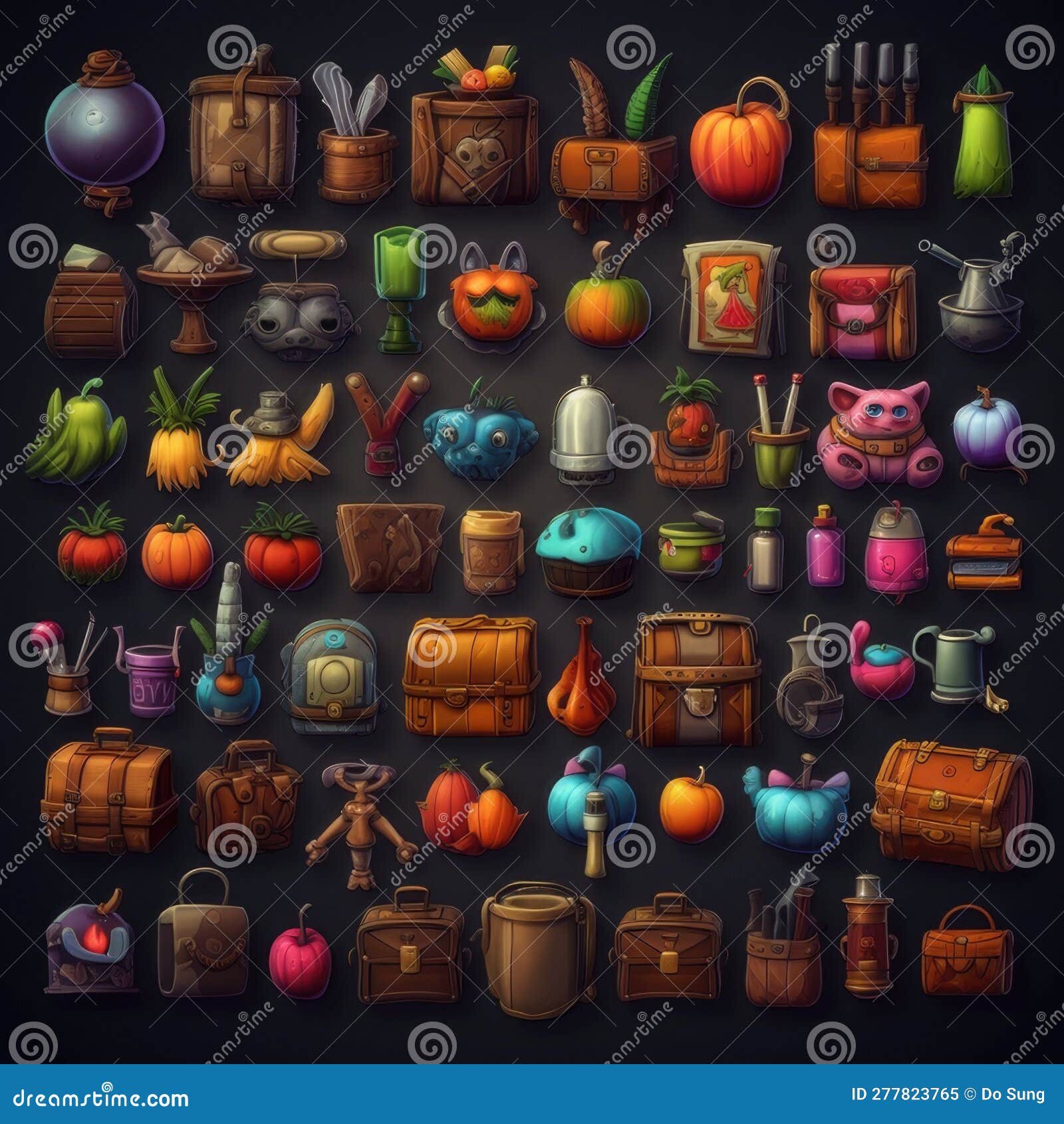 Item game 2d stock illustration. Illustration of play - 277823765