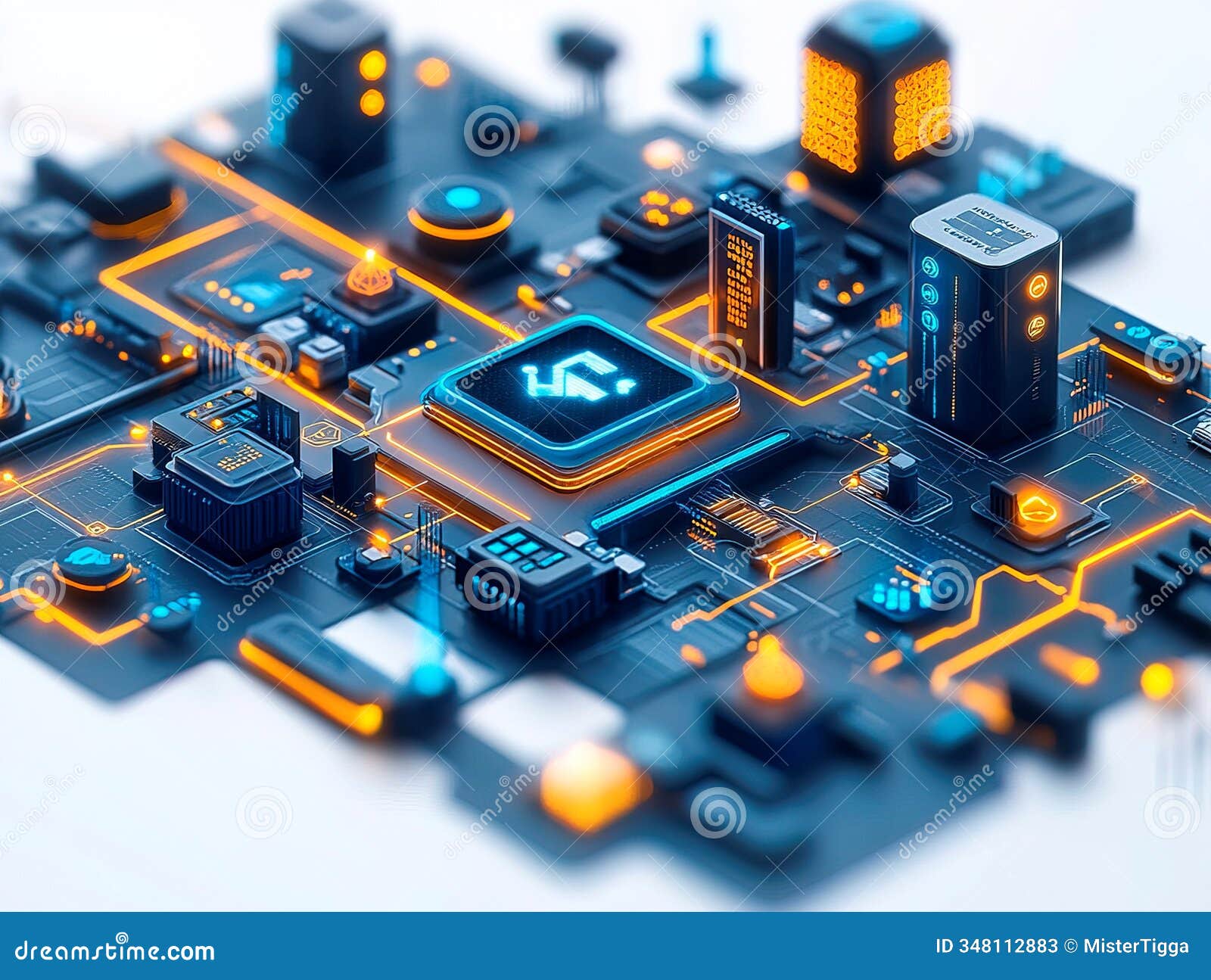 Image Depicts a Complex, Multi-layered CPU Structure in a Modern ...