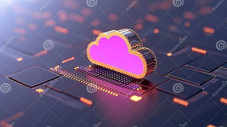 Cloud Storage and Backup with Hologram and Database Synchronization Stock Illustration ...