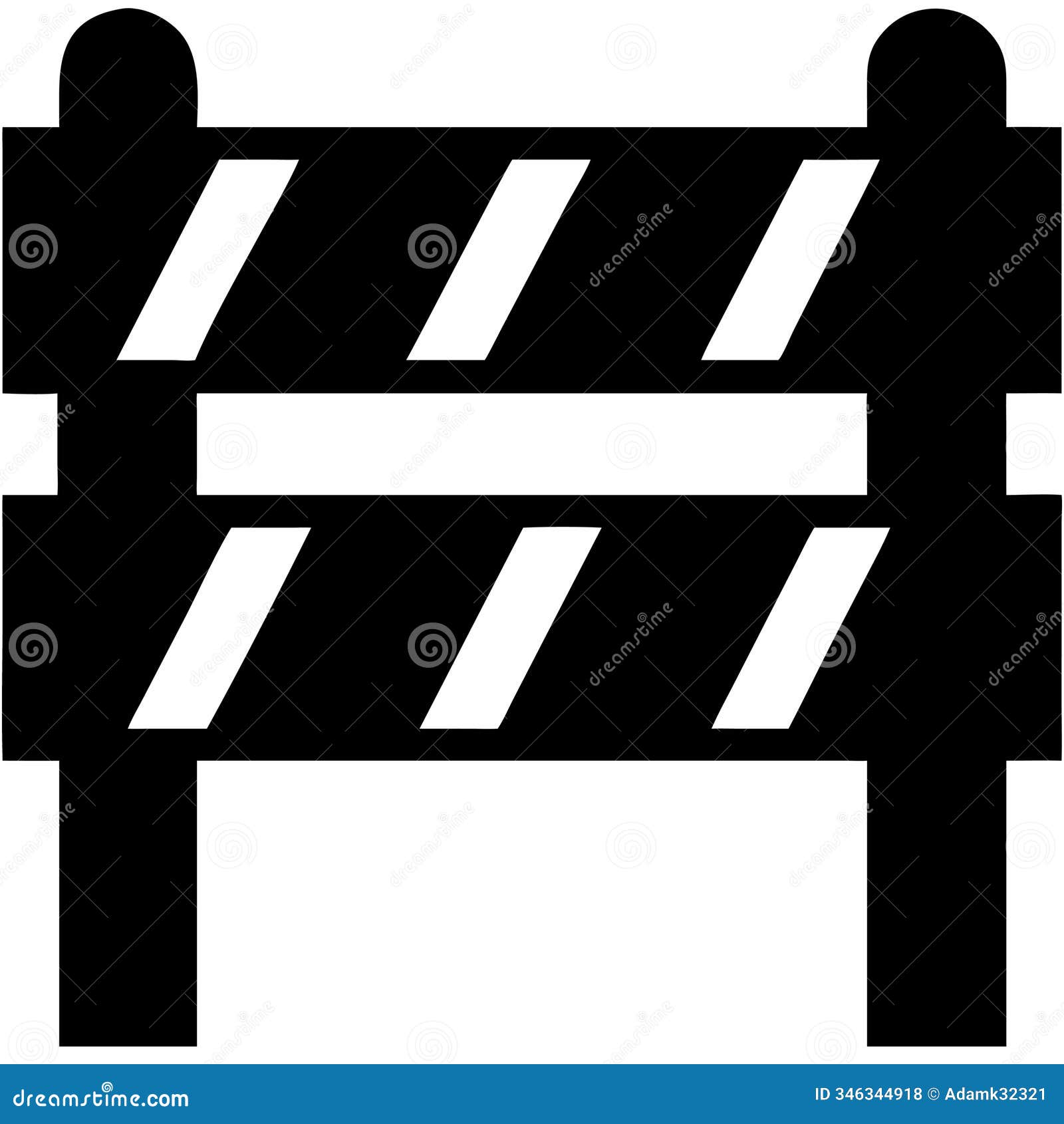 Construction Safety Barrier Vector For Roadwork And Traffic Control ...