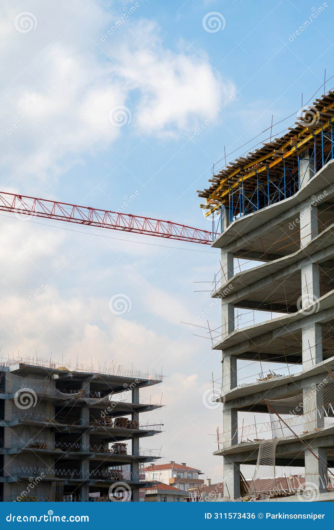 Construction Area in Progress Stock Photo - Image of architectural ...