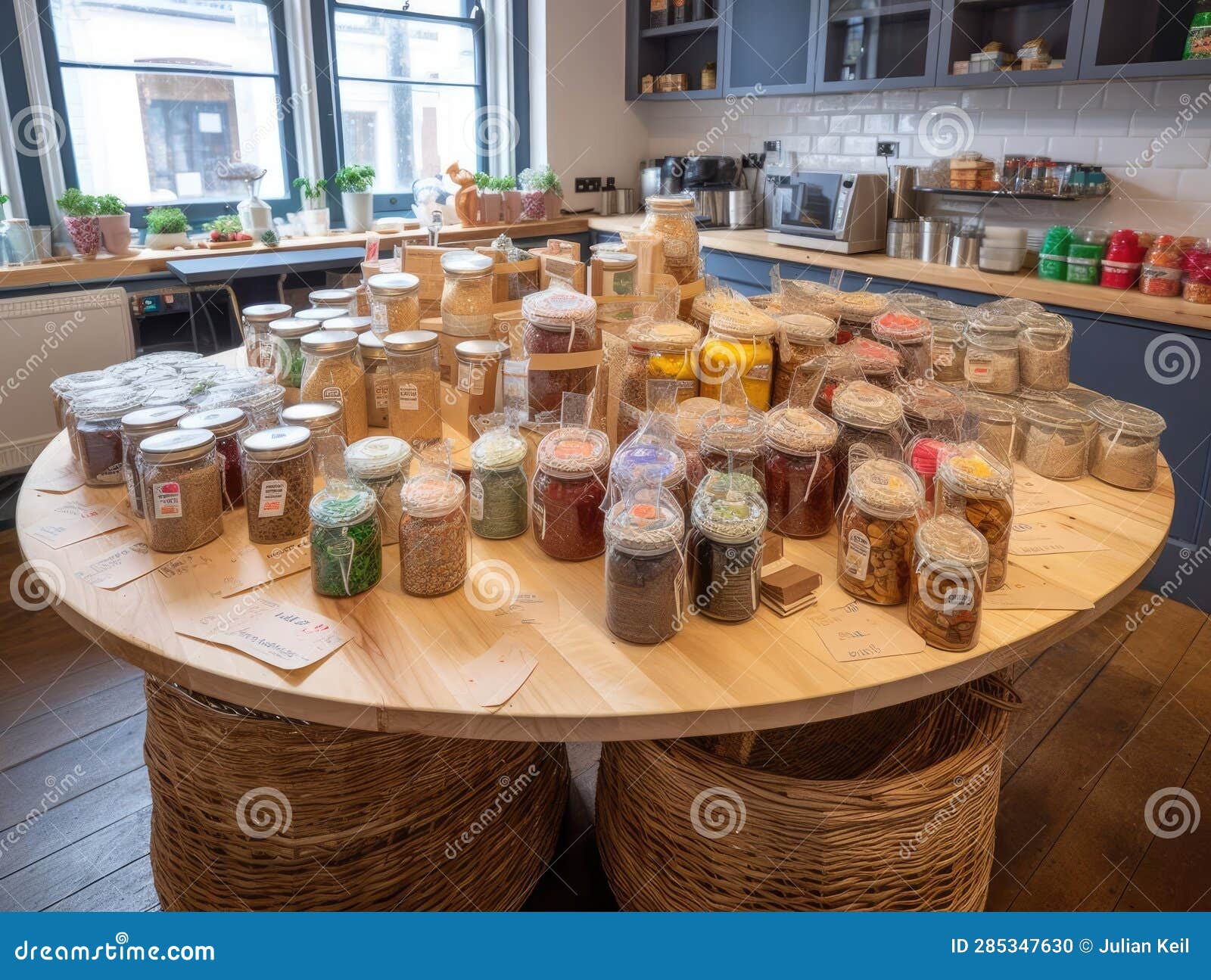 Ecofriendly Coffee Break with Prepacked Refreshments Stock Illustration ...