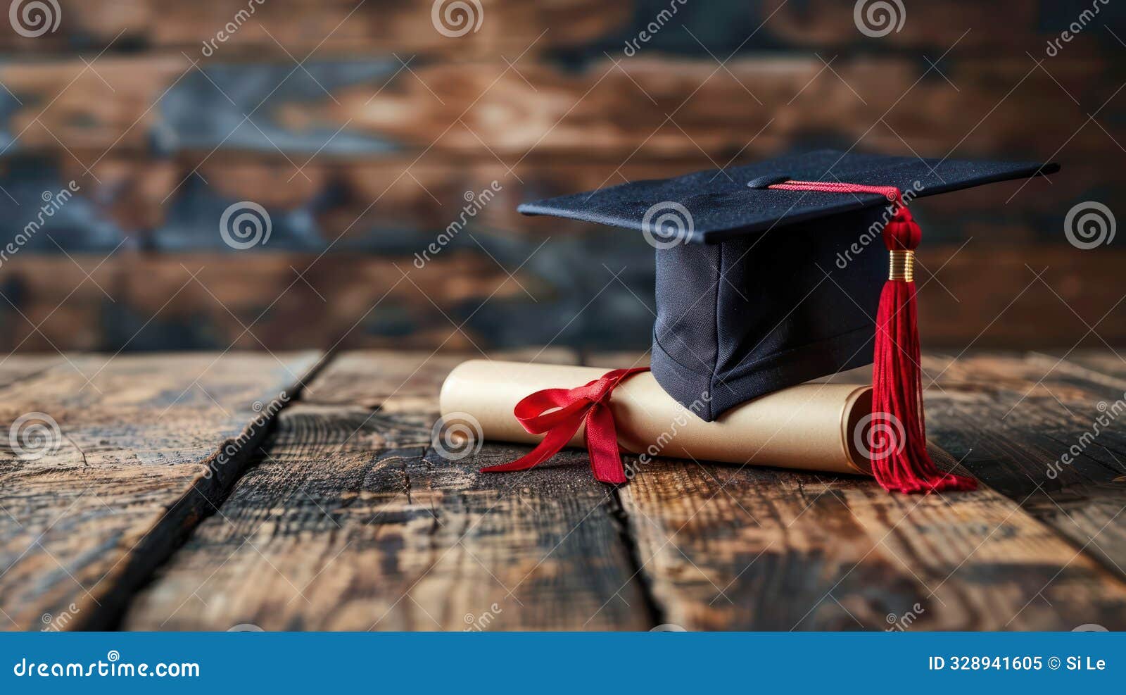 Graduation Success: Academic Hat and Certificate on Table Stock ...