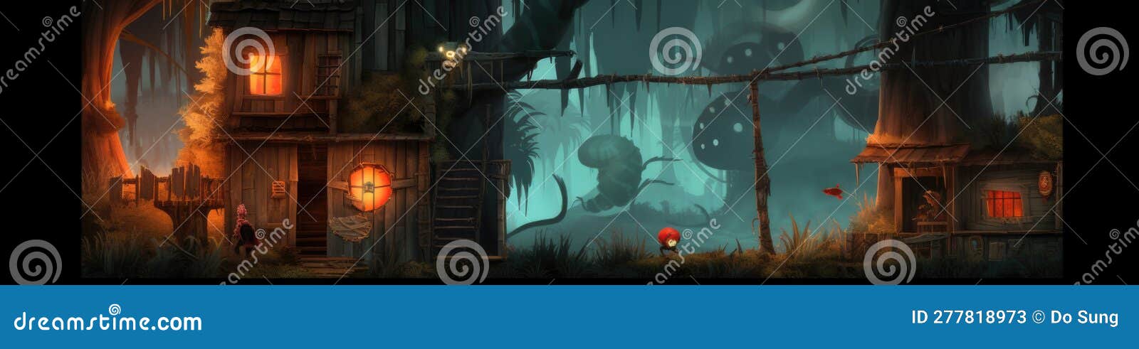 The Image Depicts a 2D Game Environment Stock Illustration ...