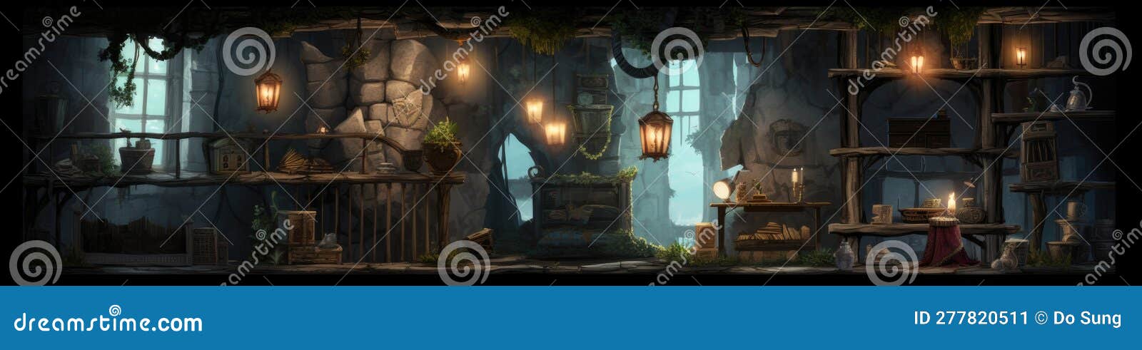 The Image Depicts a 2D Game Environment Stock Illustration ...