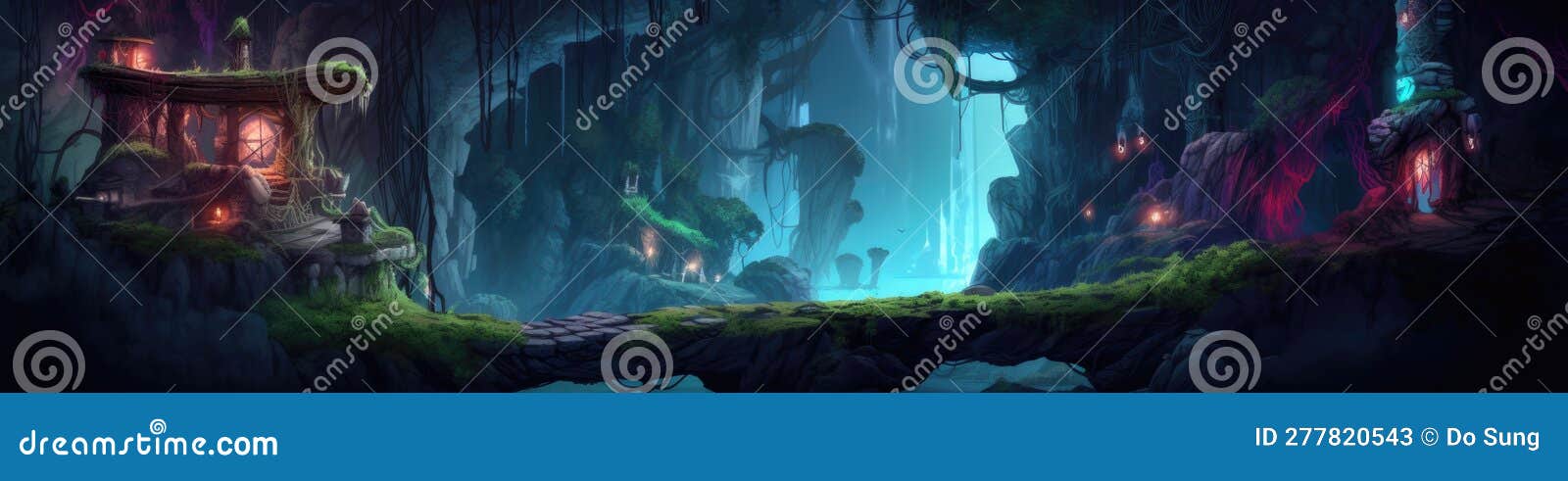 The Image Depicts a 2D Game Environment Stock Illustration ...