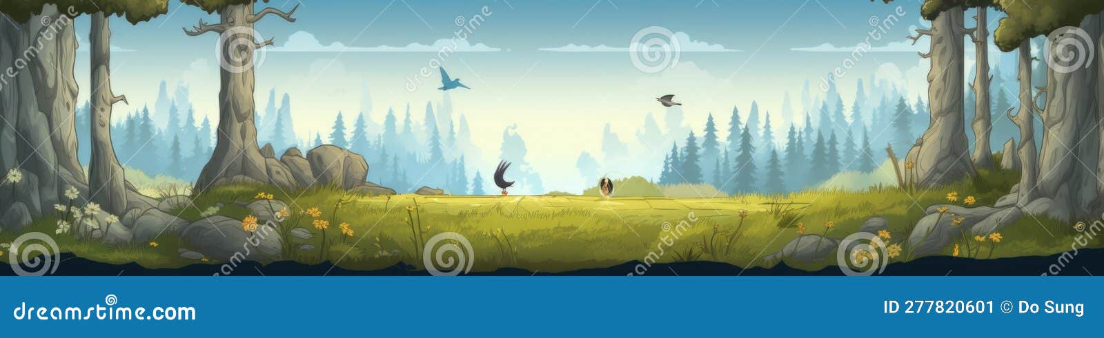 The Image Depicts a 2D Game Environment Stock Illustration ...