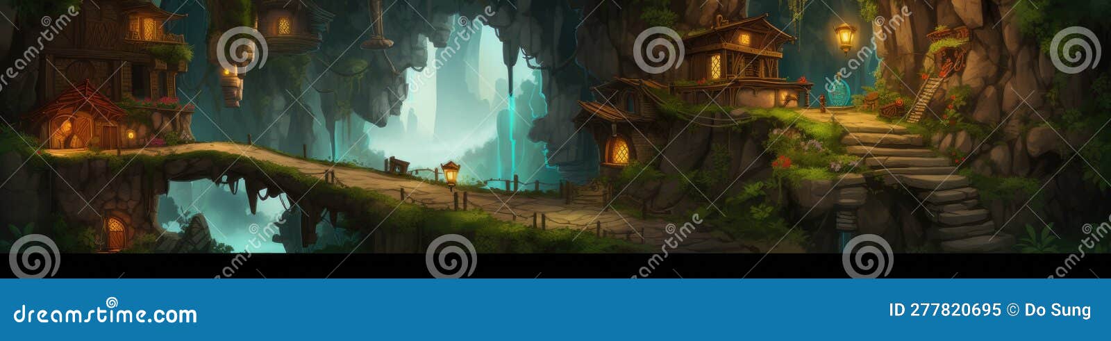 The Image Depicts a 2D Game Environment Stock Illustration ...