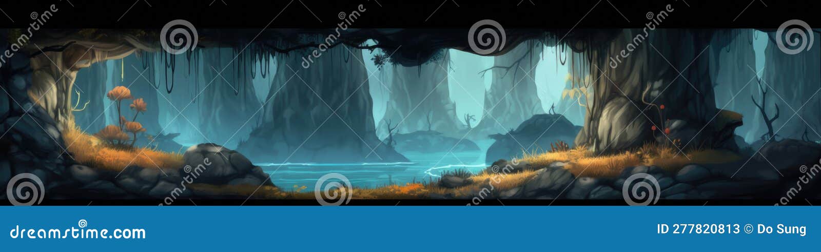 The Image Depicts a 2D Game Environment Stock Illustration ...