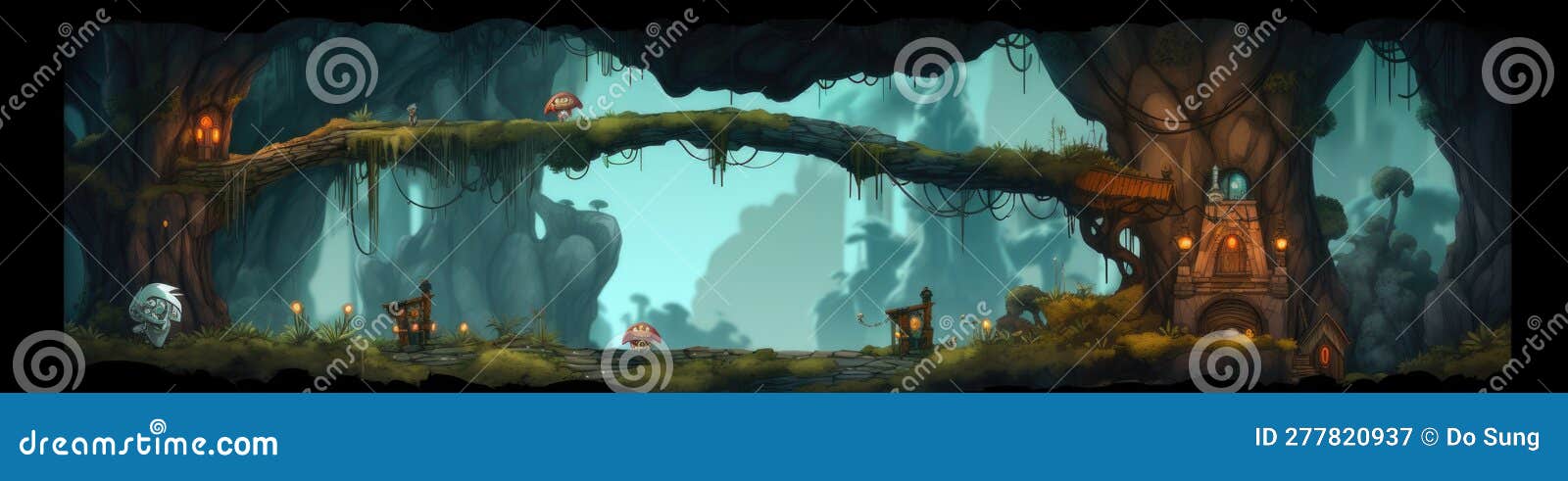 The Image Depicts a 2D Game Environment Stock Illustration ...