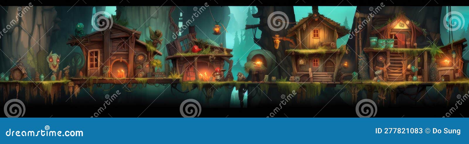 The Image Depicts a 2D Game Environment Stock Illustration ...