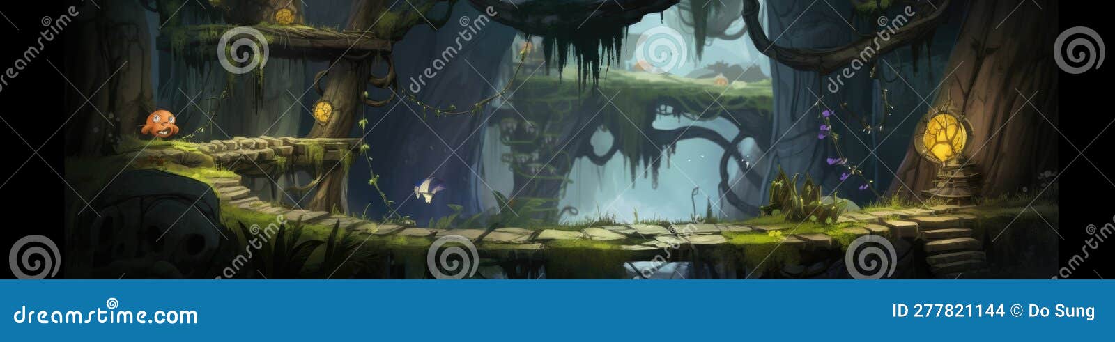 The Image Depicts a 2D Game Environment Stock Illustration ...