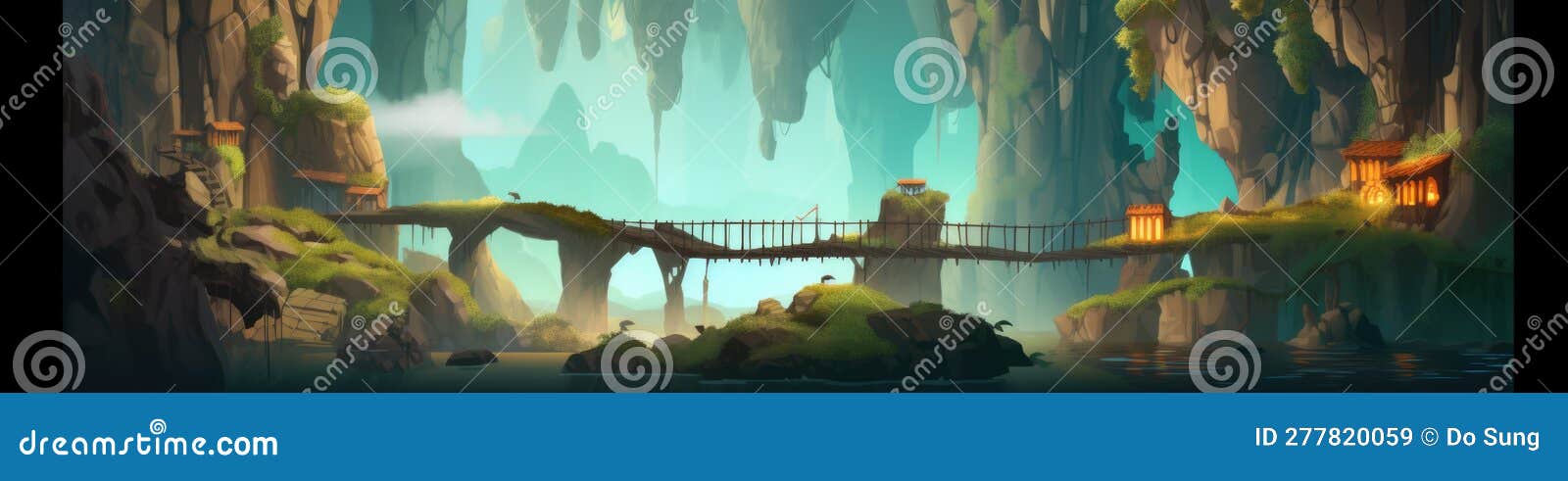 The Image Depicts a 2D Game Environment Stock Illustration ...