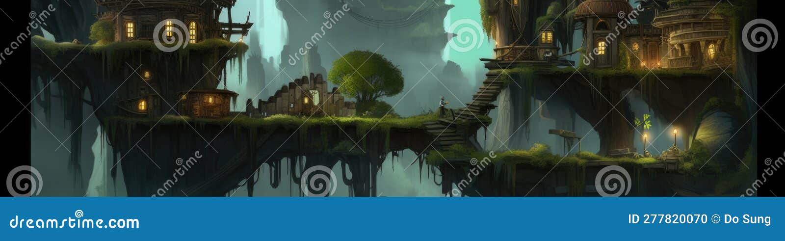 The Image Depicts a 2D Game Environment Stock Illustration ...