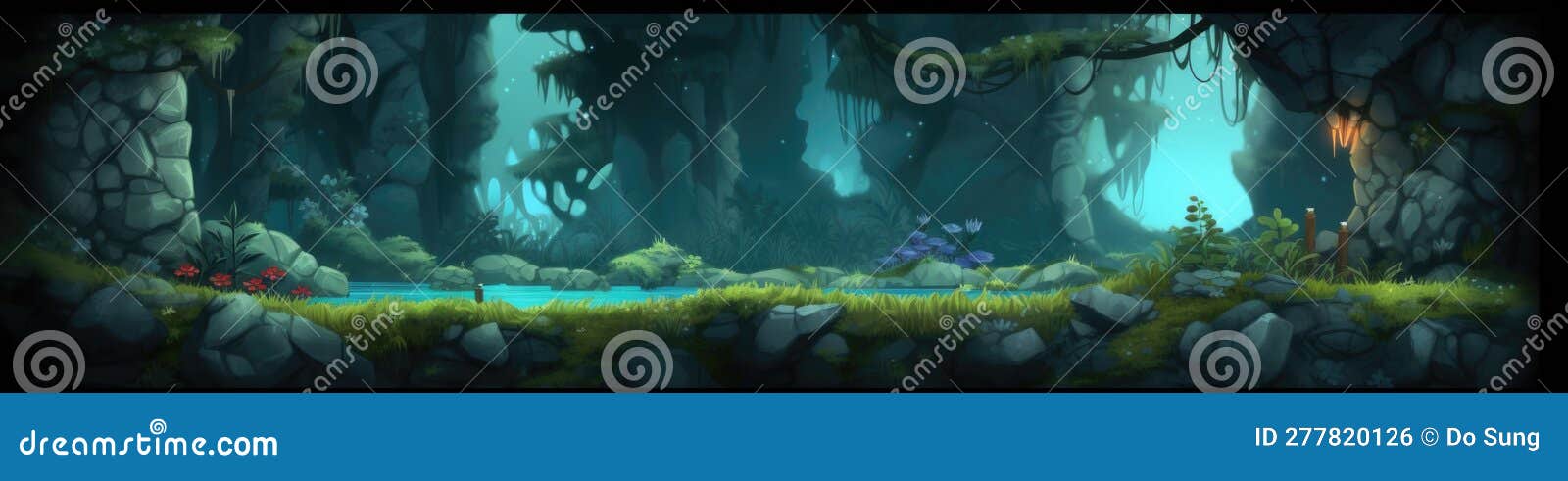 The Image Depicts a 2D Game Environment Stock Illustration ...