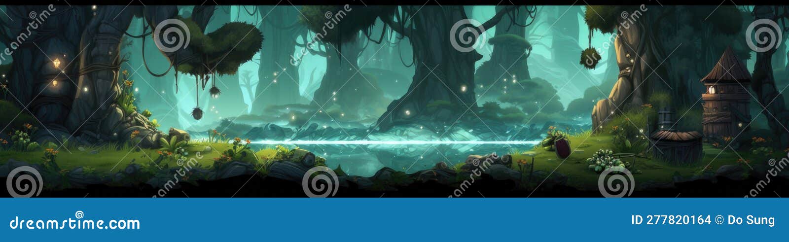 The Image Depicts a 2D Game Environment Stock Illustration ...