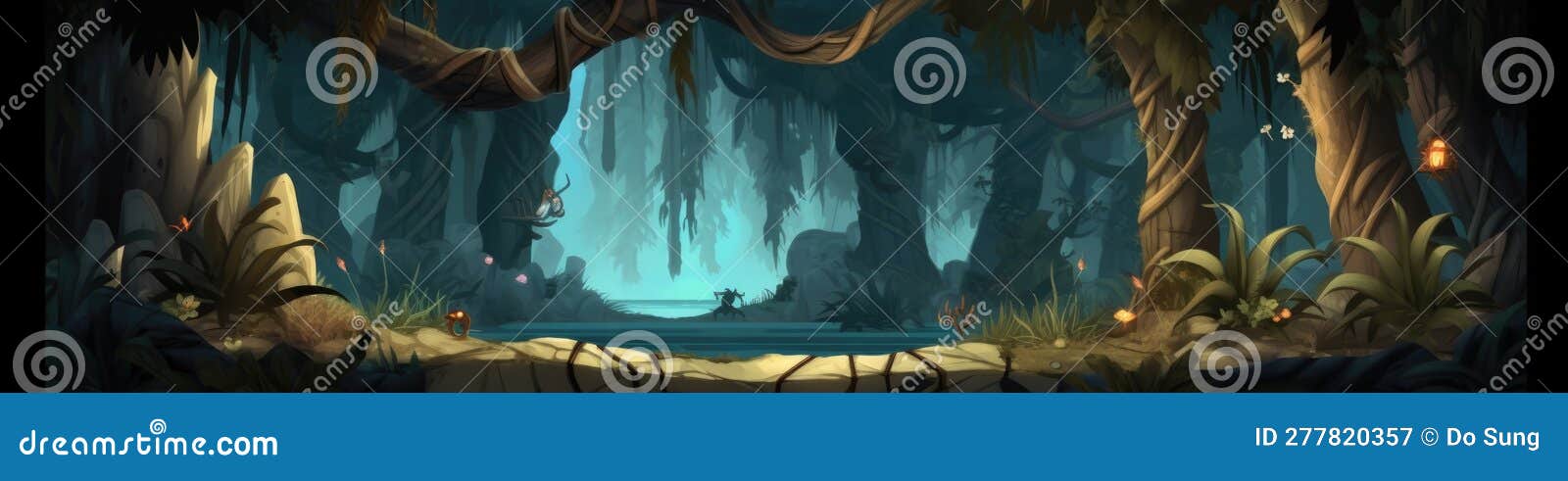 The Image Depicts a 2D Game Environment Stock Illustration ...