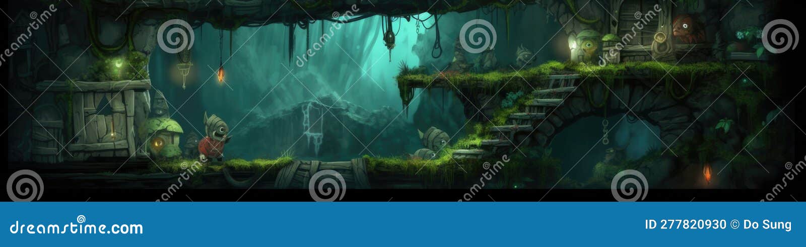 The Image Depicts a 2D Game Environment Stock Illustration ...
