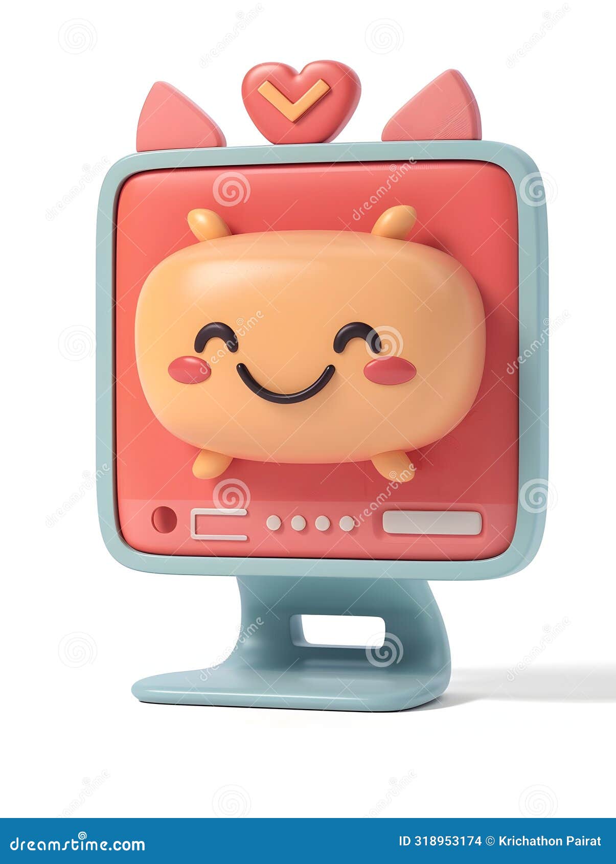 Adorable Virus Tackled by Happy Antivirus Bubble in 3D Render Stock ...