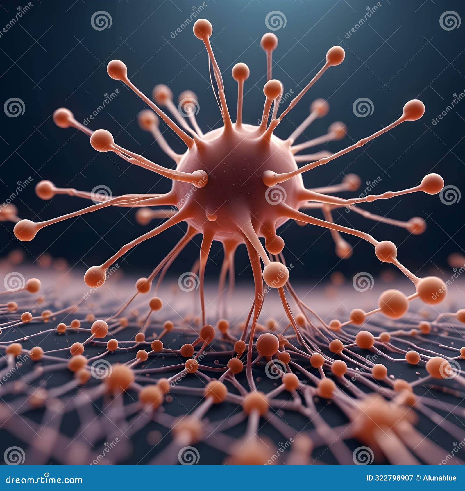 Microscopic Virus Structure: Detailed View Of Viral Morphology Stock ...