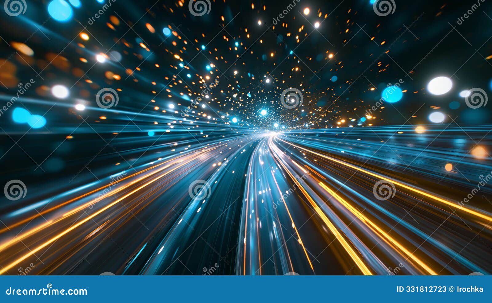 The Image Depicts a Dynamic, Abstract Representation of Light Streaks ...