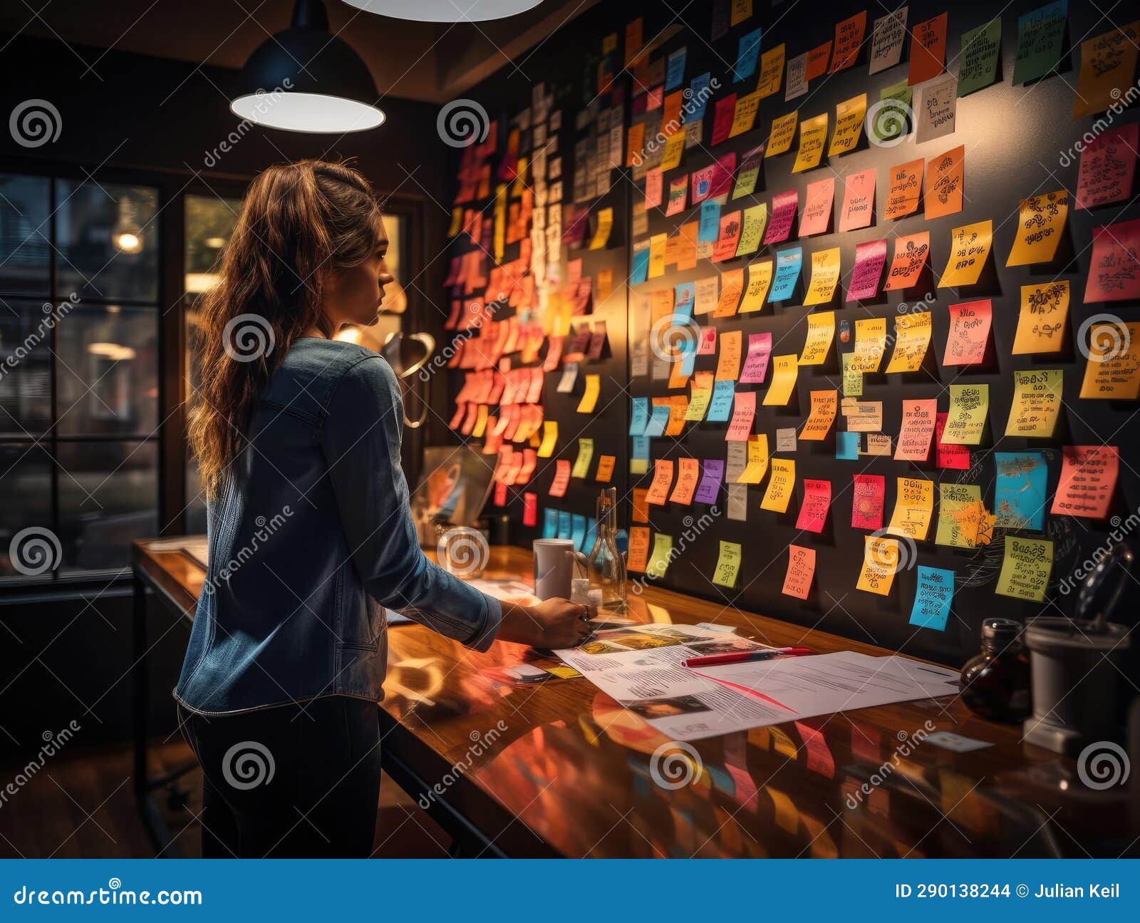 Intense Strategy Session in Startup Office Stock Illustration ...