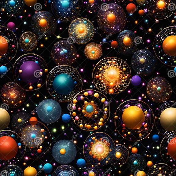 Kaleidoscopic Orbs of Infinity: a Vision of the Multiverse Stock Photo ...