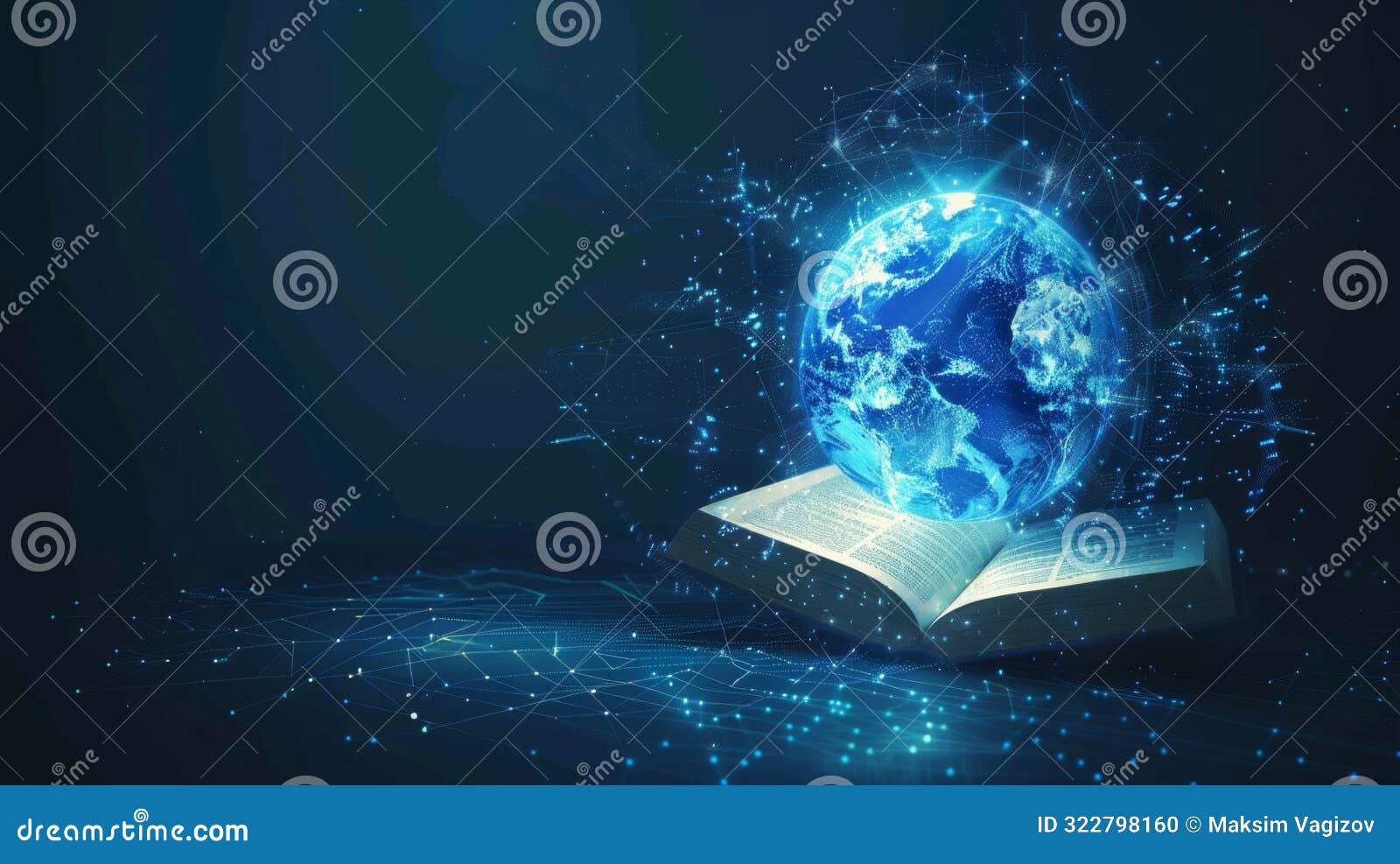Digital Knowledge Expansion, Generative AI Stock Photo - Image of earth ...