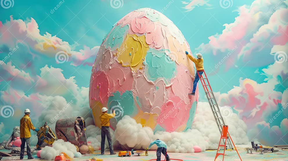 Builders with a Sense of Humor: Creating a Massive Pastel Easter Egg ...